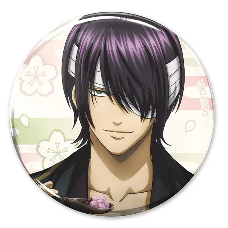 Gintama Anime Merch - Shinsuke Takasugi 65mm Tin Badge Sakura Anmitsu ...